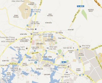 Vinh Phuc tourist map | Vinh Phuc Vietnam tourist maps