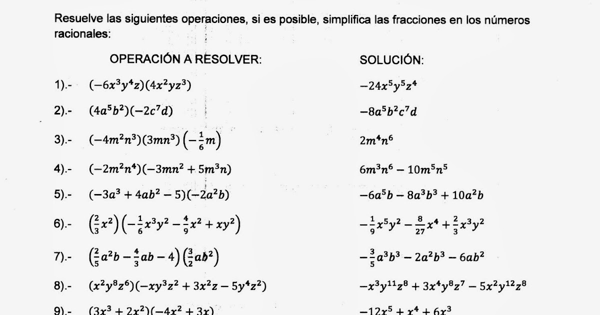 AcadMatCteII: MULTIPLICACION ALGEBRAICA