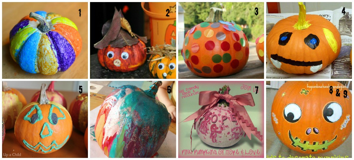 12 Ways to Decorate Halloween Pumpkins: Kid's Co-op ~ Reading Confetti