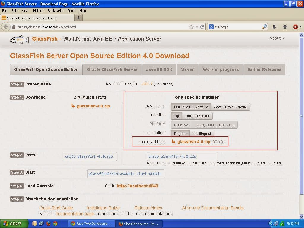 Java Web Development: How to install Oracle-GlassFish Application ... Java Web Development: How to install Oracle-GlassFish Application ...