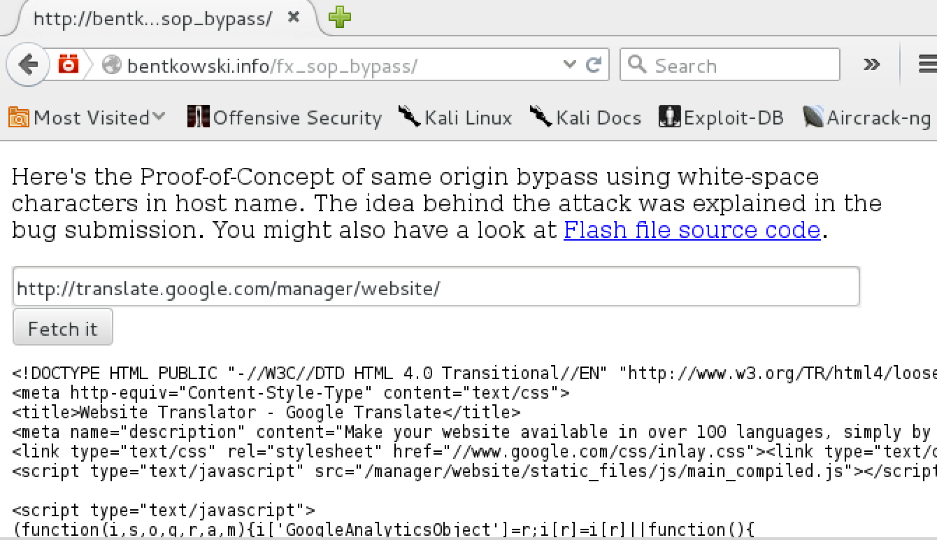 Firefox - Same-Origin Policy bypass (CVE-2015-7188) - Michał Bentkowski ... Firefox - Same-Origin Policy bypass (CVE-2015-7188) - Michał Bentkowski ...