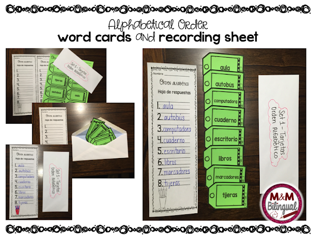 M&M Bilingual: Word Work in Spanish