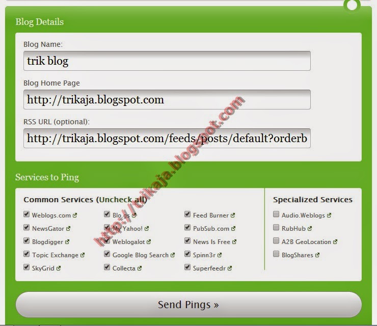 Ping Blog Agar Mudah Terindex Mesin Pencari | Tutorial Blogger Indonesia