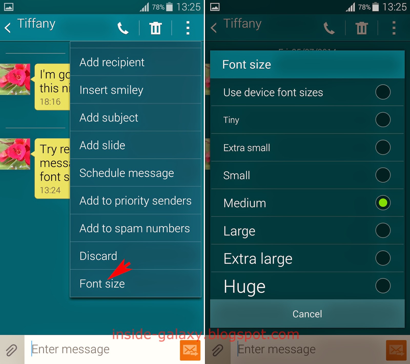 Inside Galaxy Samsung Galaxy S5 How To Change Font Size In Messaging inside-galaxy-samsung-galaxy-s5-how-to-change-font-size-in-messaging