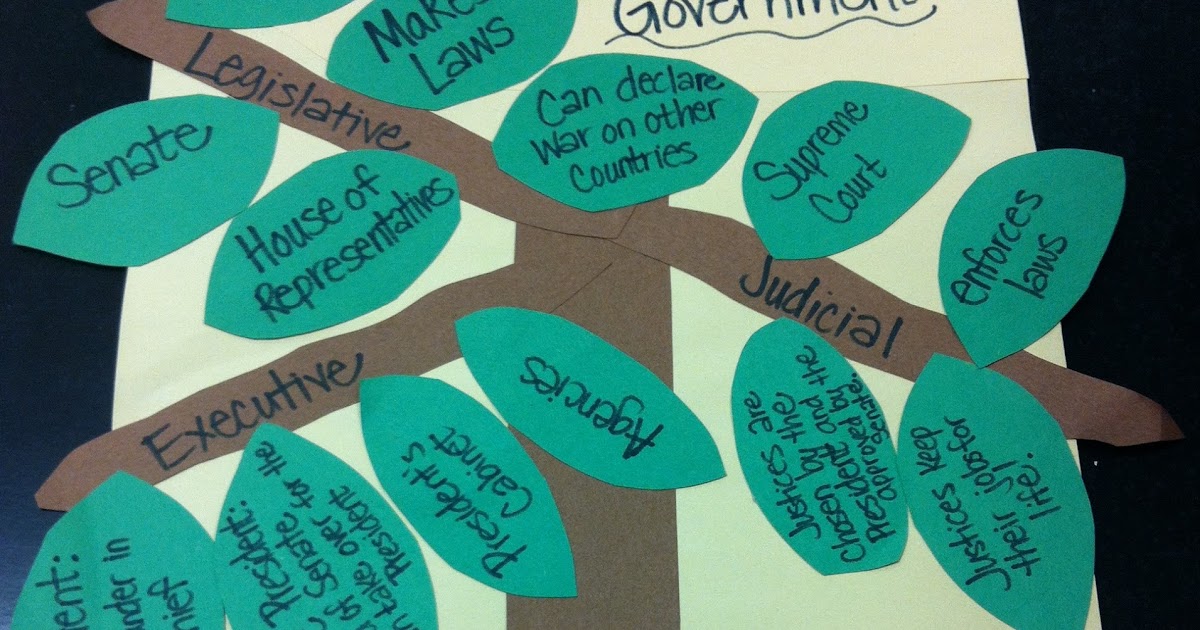Three Branches Of Government Tree Worksheet