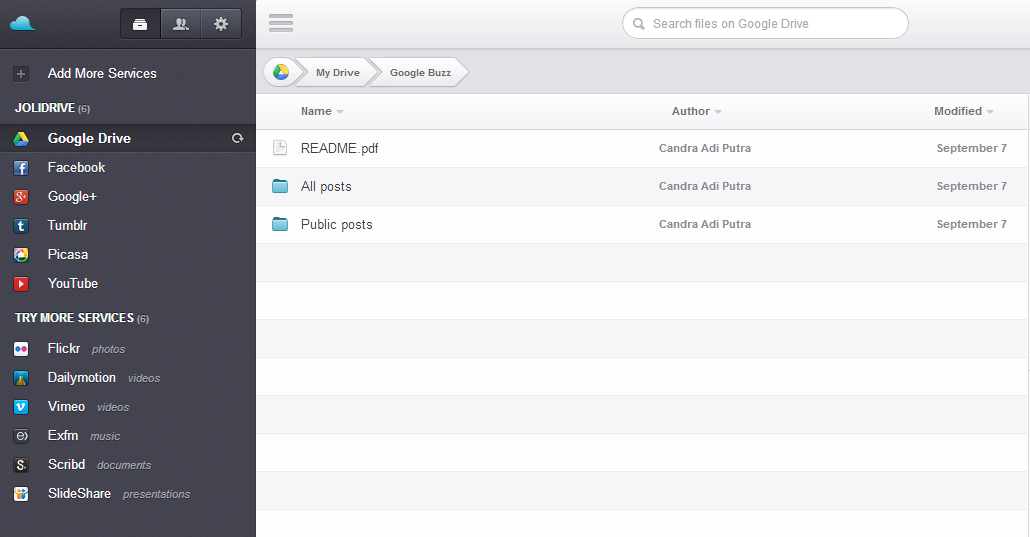 Dashboard Penyimpanan Berbasis Cloud – CandraLab Studio
