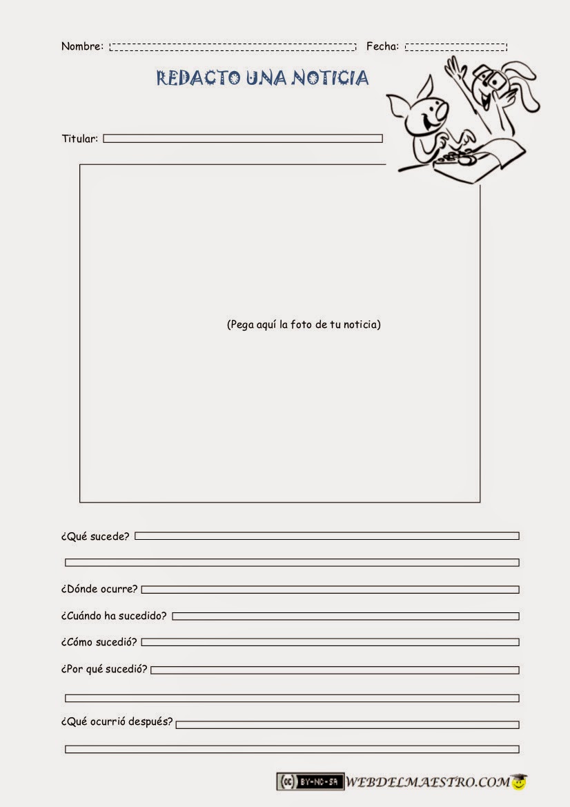 plantilla para redactar notícia | Portadores de texto, Lectura y ...