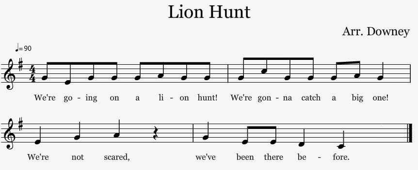 Music Room with a Mountain View: Lit Lesson: Going On a Lion Hunt