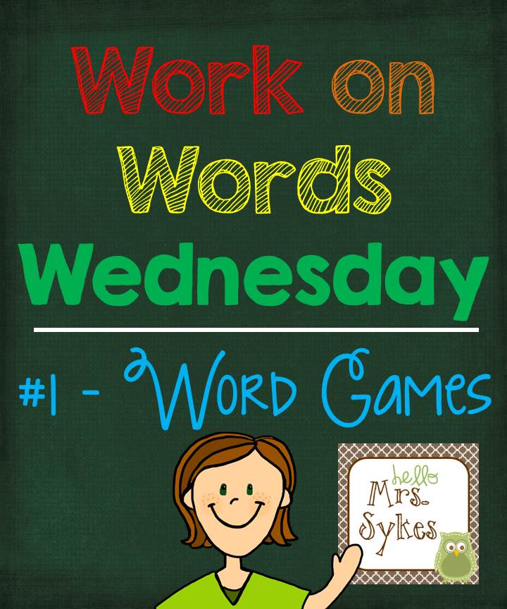 Work on Words Wednesday - Word Games! {and a Freebie}