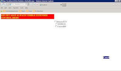 ASP.NET 4 TUTORIALS: How to use ASP.NET AJAX ALWAYS VISIBLE CONTROL EXTENDER