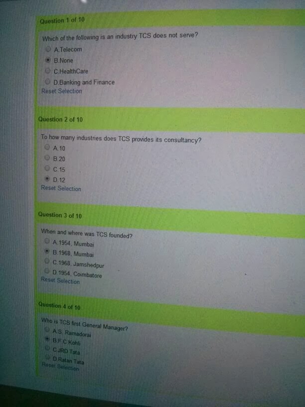 TCS Aspire Questions TCS Aspire Questions