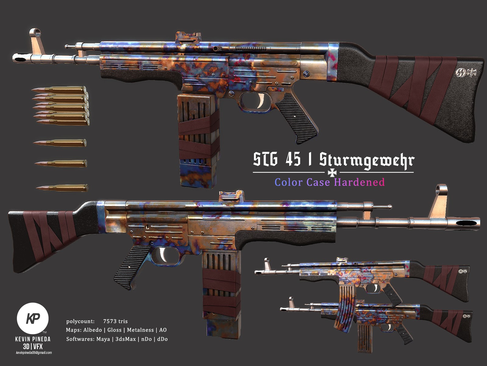 STG 45 | Sturmgewehr Weapon Asset — polycount
