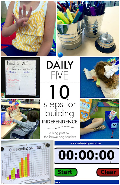 Building Independence with the Daily 5 Book, Chapter 3 | The Brown-Bag ...