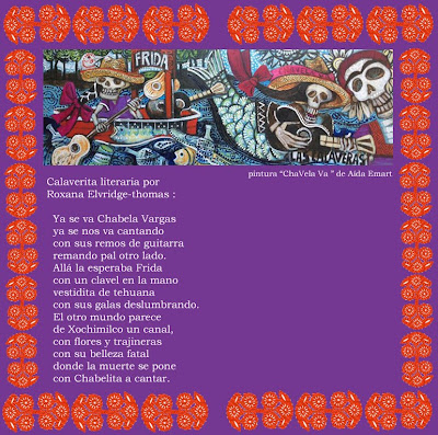 Aida Emart pintora cada dia: Calaverita literaria con mi Pintura ChaVela Va