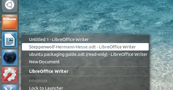 Unity Window Quicklists: Switch Between Open Windows Via Quicklists ~ Web Upd8: Ubuntu / Linux blog