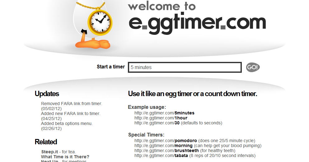 joy of internet: e.ggtimer.com a simple online timer
