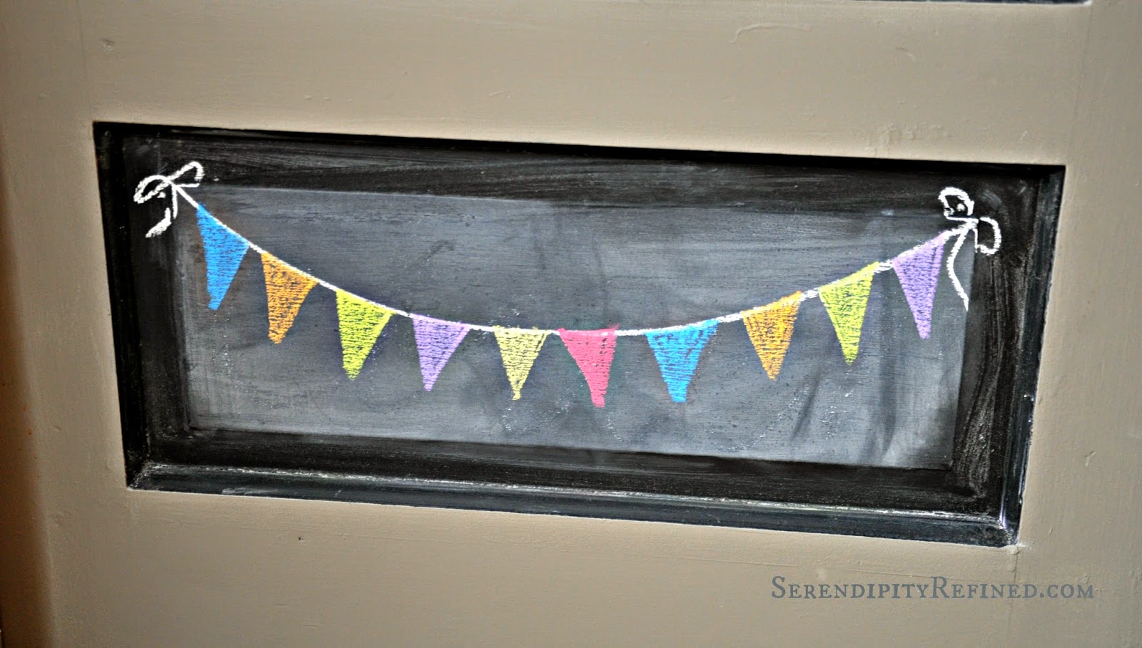 Serendipity Refined Blog: Easy DIY Chalkboard Door Art