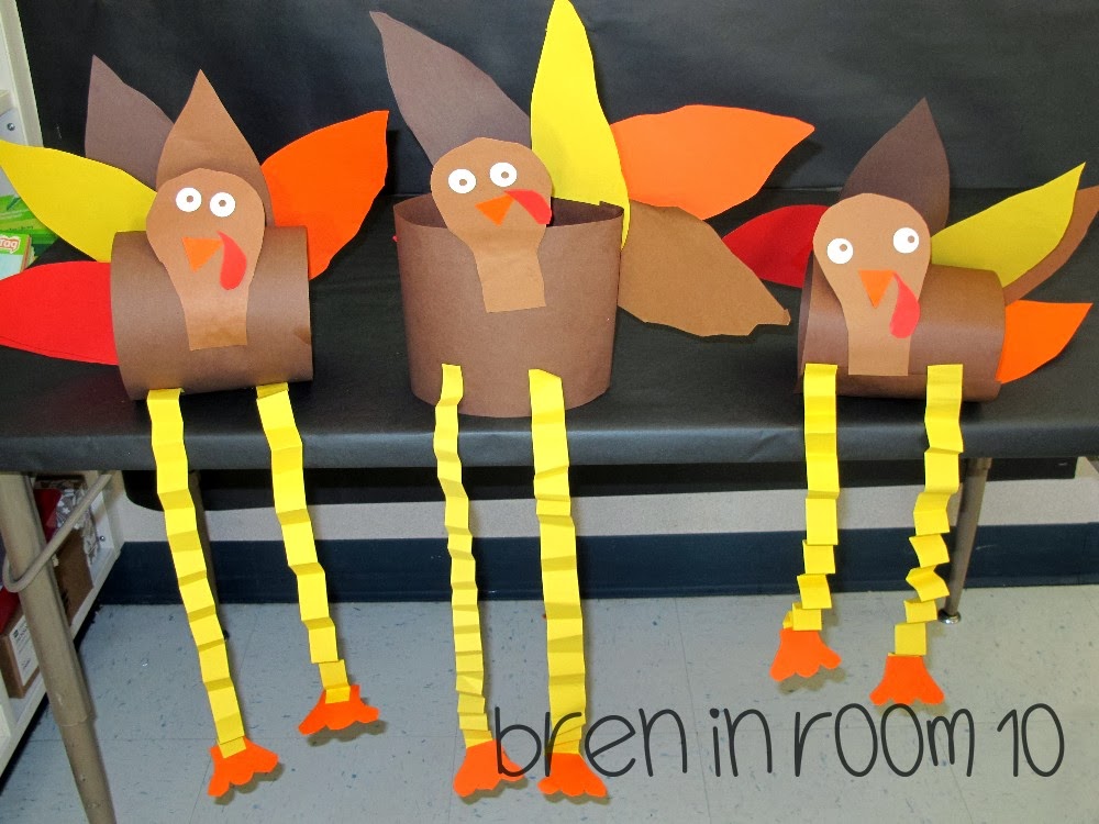 bren in room 10 : Thanksgiving Turkey 3D Craftivity {{FREEBIE}}