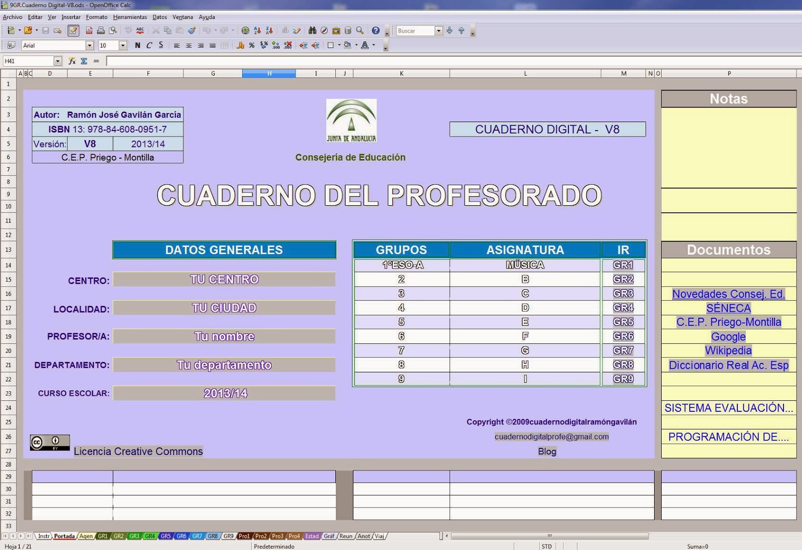 Cuaderno digital del profesorado | EduCan 2.0