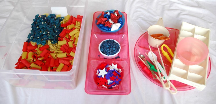 Fourth of July "Stars and Stripes" Sensory Bin | What Can We Do With ...