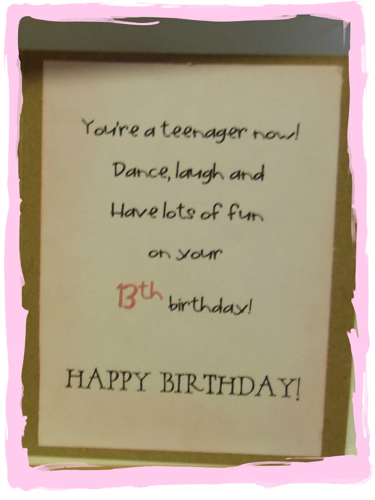 Creating With The J s A 13th Birthday Card creating-with-the-j-s-a-13th-birthday-card