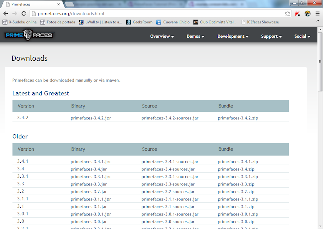My Java Zone: Instalación y Configuración de PrimeFaces, JSF