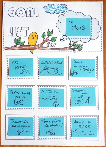 DIY : rotating goal list (liste de buts rotative) - Caro Dels - Blog ...