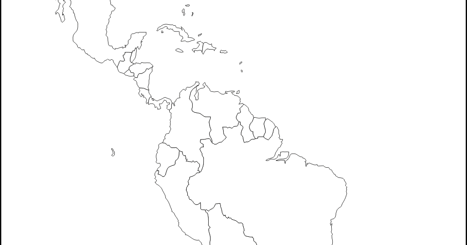 Online Maps: Blank Map of Latin America