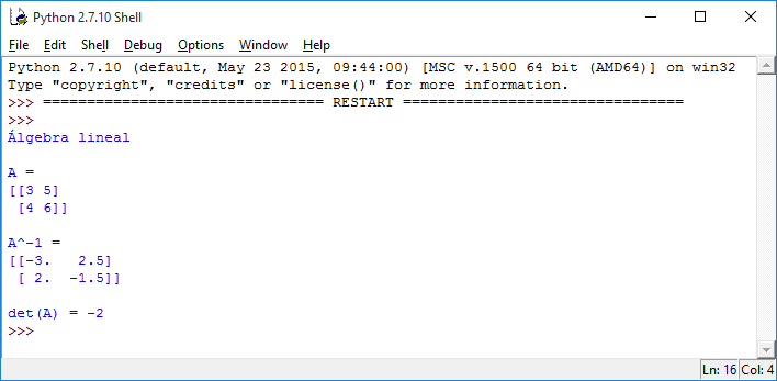 juliocesar.cloud: Inversión de una Matriz: NumPy, Eigen, No MATLAB juliocesar.cloud: Inversión de una Matriz: NumPy, Eigen, No MATLAB