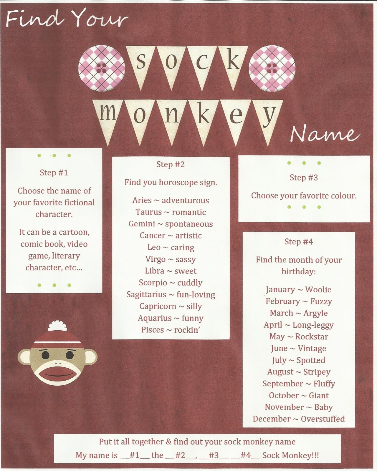 Jumping On The Bed Sock Monkey Name Generator jumping-on-the-bed-sock-monkey-name-generator