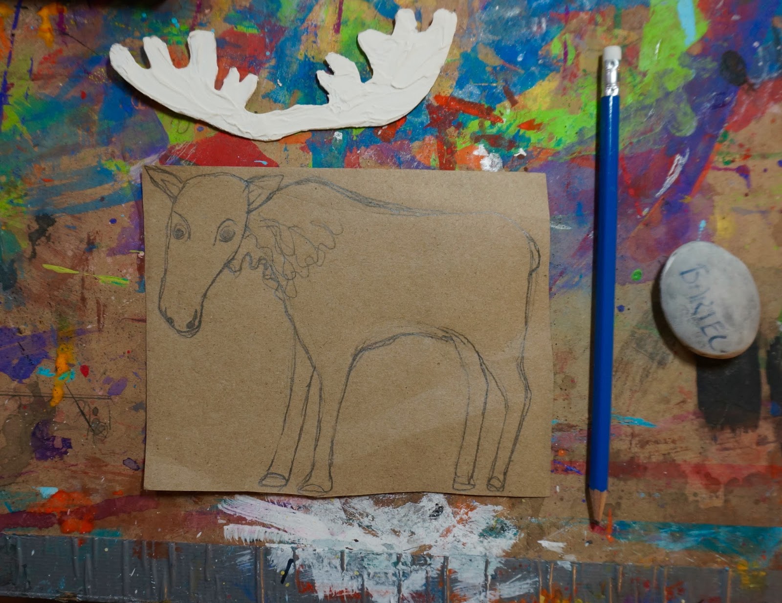 that artist woman: 'Moose in the Wild' Art Project