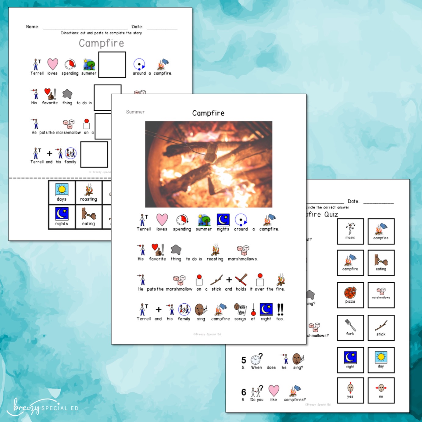 Summer Themed Resources for ESY - Breezy Special Ed