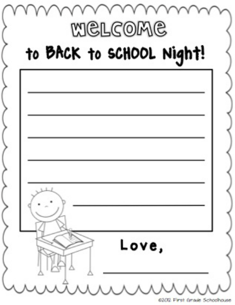 First Grade Schoolhouse: Back to School Night