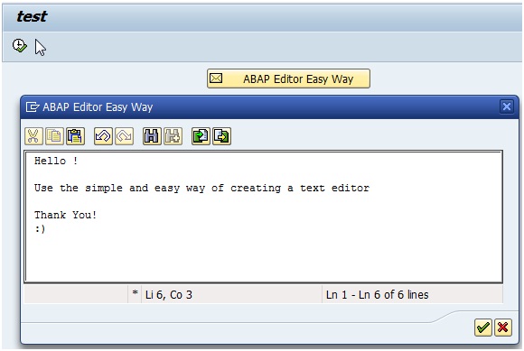 Using TextEditor Control The Easy Way! | SAP Blogs Using TextEditor Control The Easy Way! | SAP Blogs