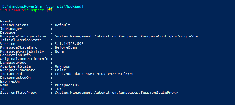 Working with RunSpace in Powershell