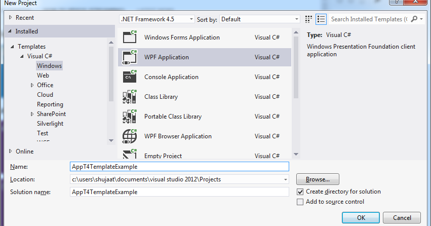 Muhammad Shujaat Siddiqi: Visual Studio 2012 - Debug T4 Template