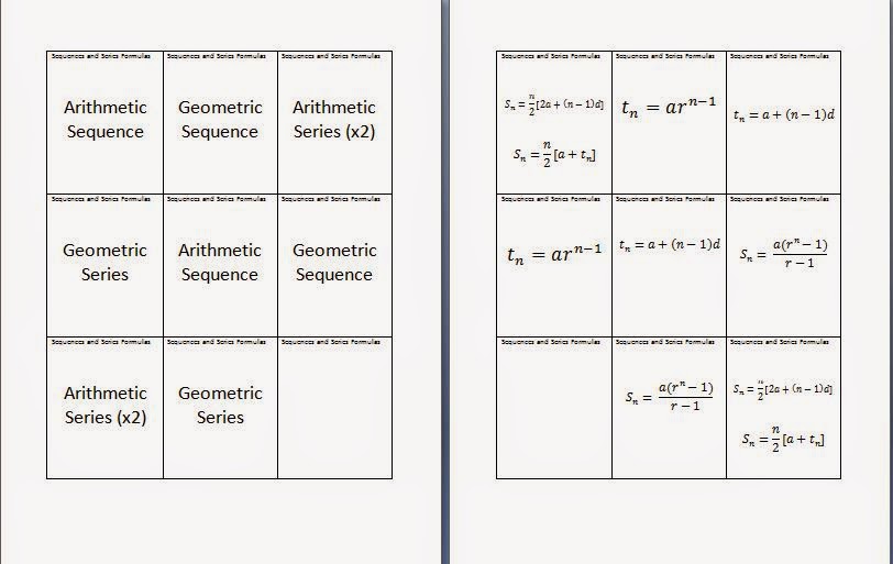 ins'Pi're math: MCR3U Sequences and Series Flashcards