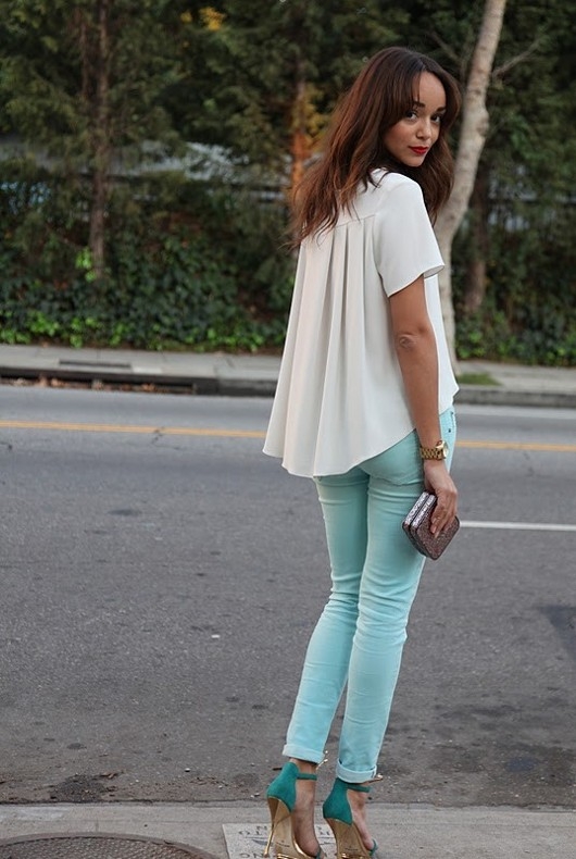 Hot New Fashion Trends How To Combine Pants Mint Green hot-new-fashion-trends-how-to-combine-pants-mint-green