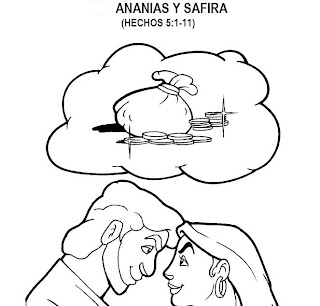 Dibujo de Ananias y Safira para colorear | Dibujos infantiles, imagenes ...