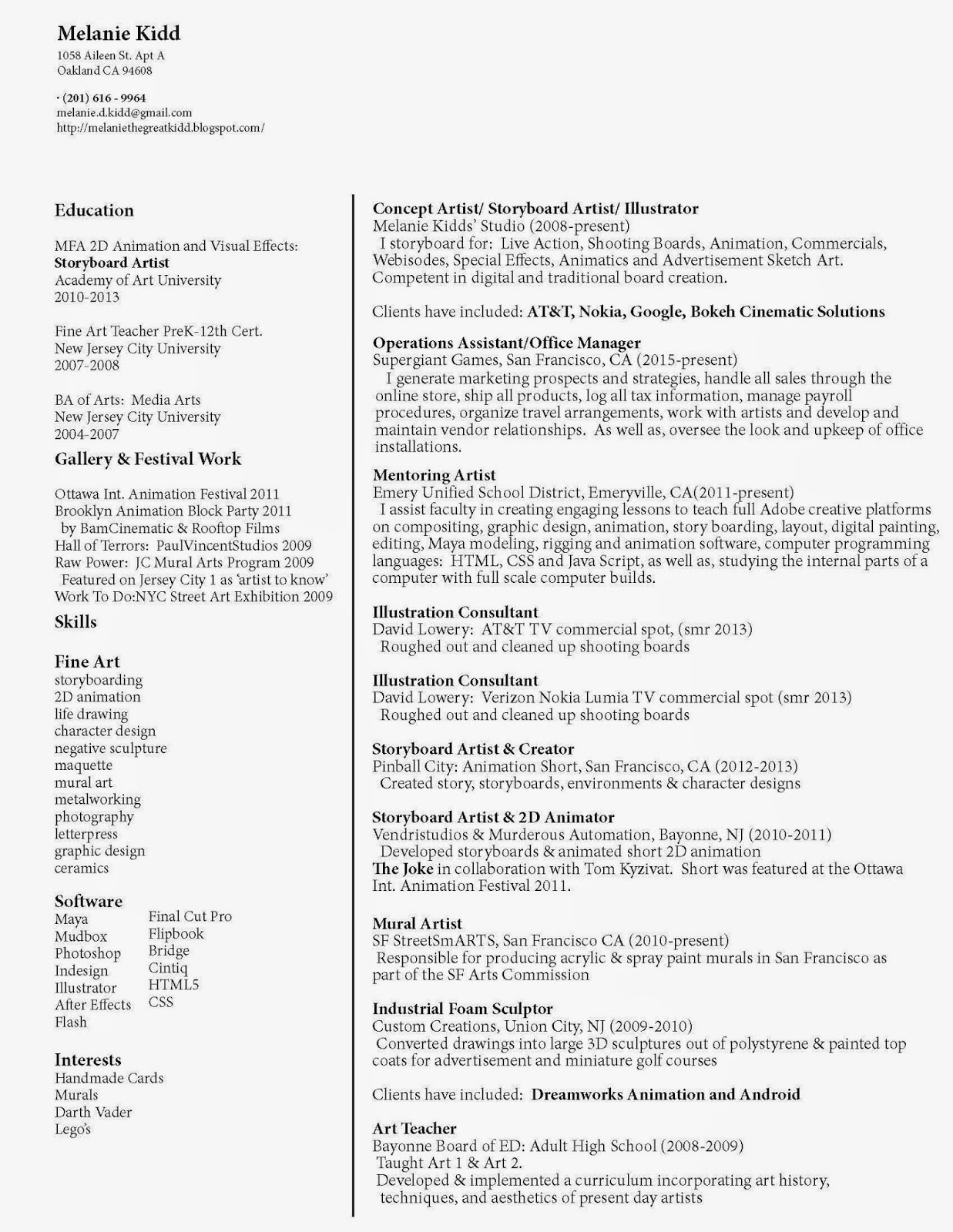 Mel's PINups: Resume