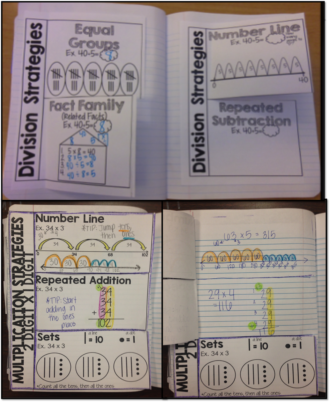 Multiplication Interactive Notebooks - Adrienne Teaches