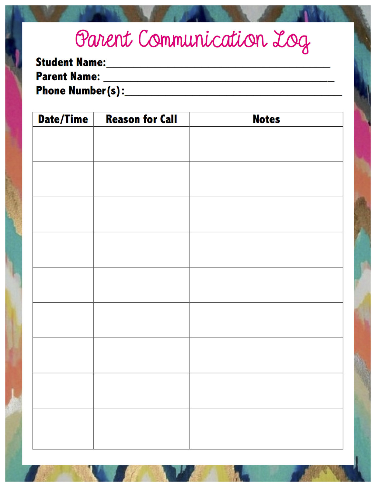 Smiles Worth Sharing : Phone Communication Log