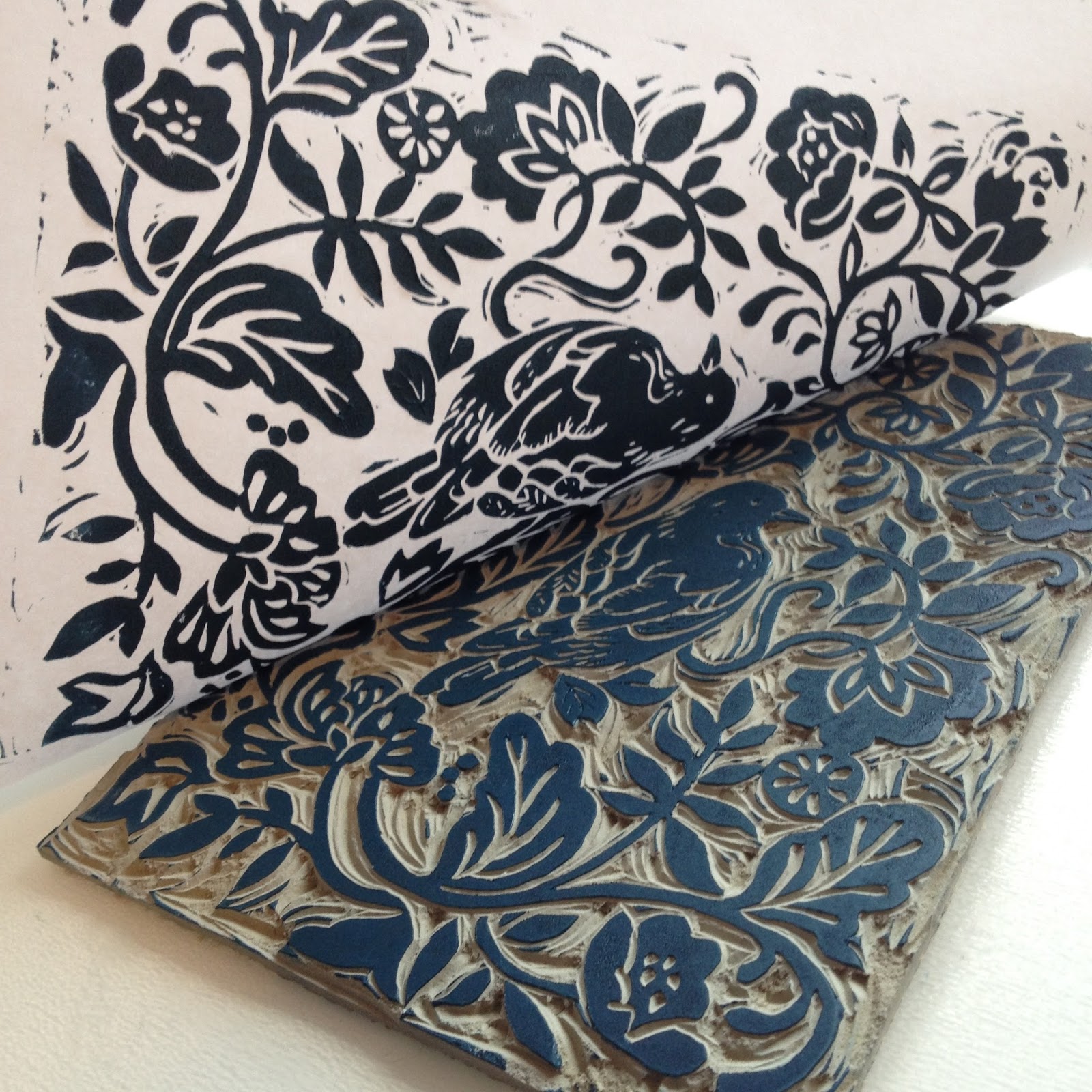 Clare Makes Spring Birdy Lino Print Design clare-makes-spring-birdy-lino-print-design
