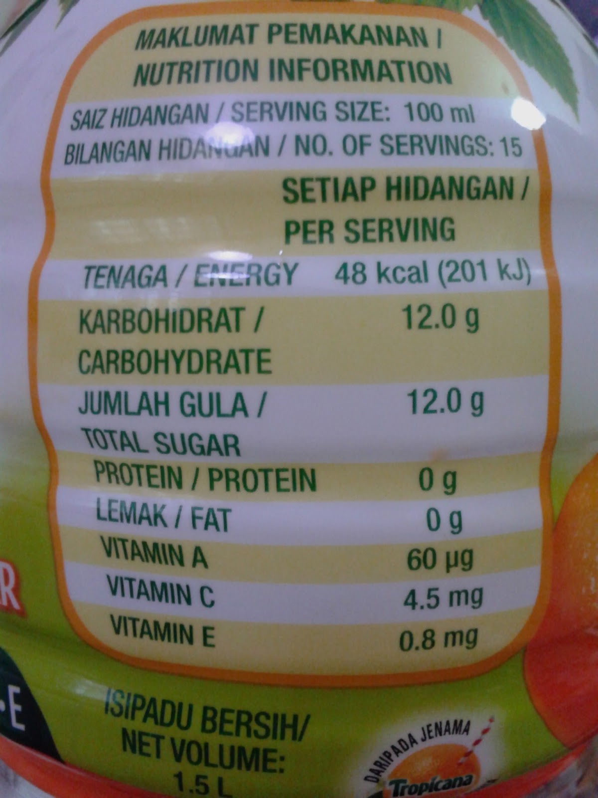 Malaysiafoodinformation Nutrition Information Tropicana Twister Juicy malaysiafoodinformation-nutrition-information-tropicana-twister-juicy