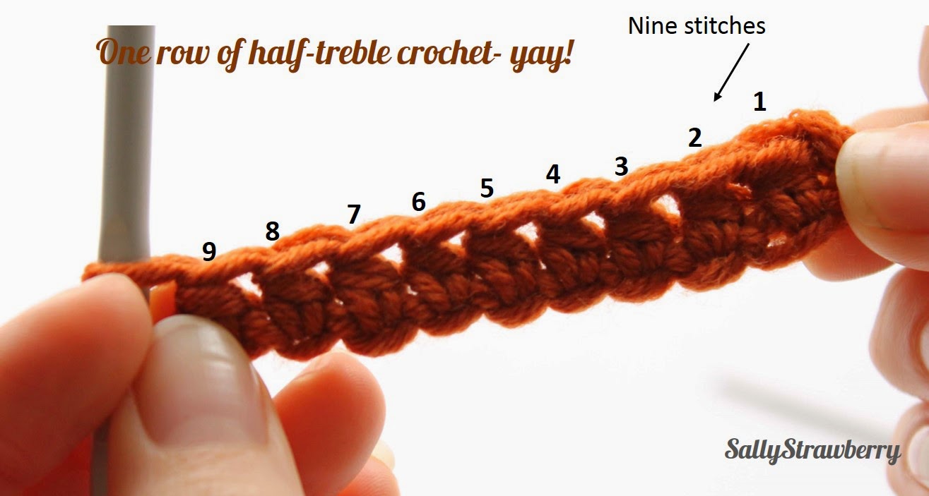 SallyStrawberry: Beginners learn to crochet: Half-treble crochet