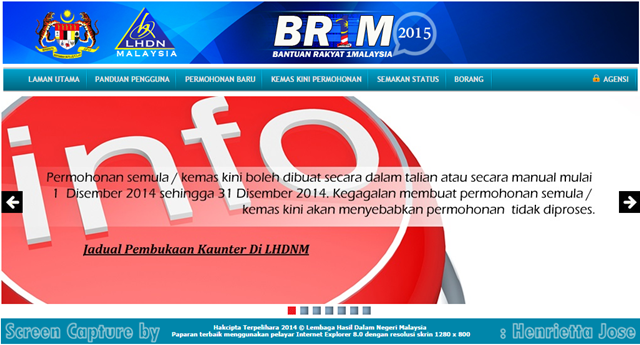 Hati dan Bicaranya: Permohonan Dan Kemaskini Permohonan BR1M 2015