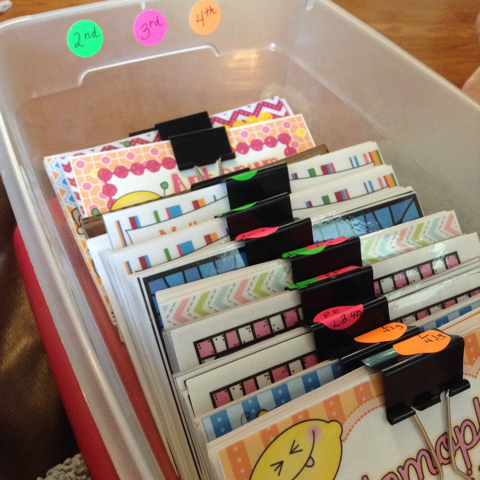 Task Card Organization Tip - 3rd Grade Pad