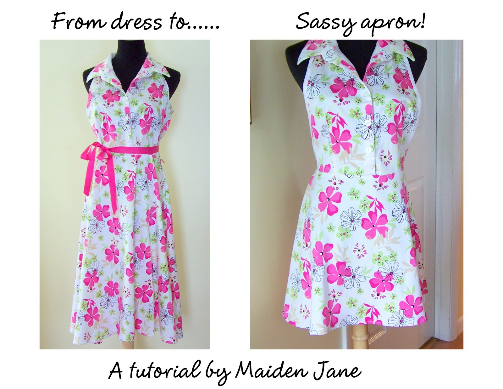 Upcycle a Dress into a Sassy Apron | Maiden Jane
