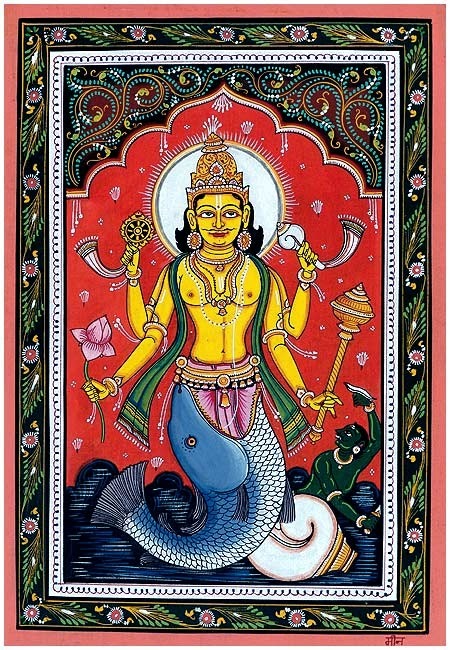 Indian Mythology: Matsya - First incarnation of Lord Vishnu Indian Mythology: Matsya - First incarnation of Lord Vishnu